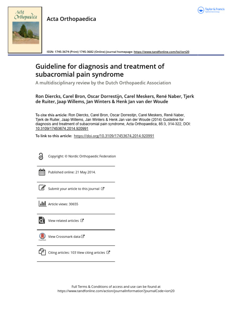 Sindrome de Dolor Subacromial (2014) | PDF | Musculoskeletal System ...