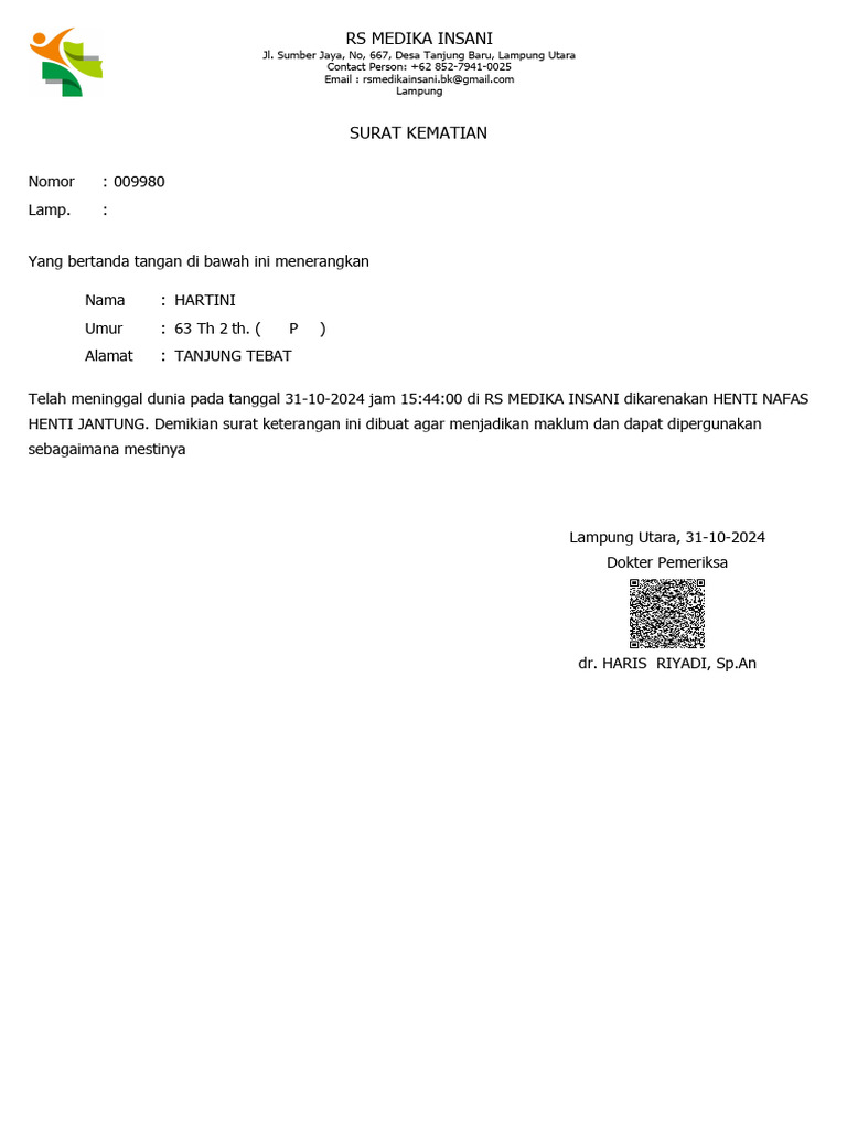 Kematian Hartini | PDF