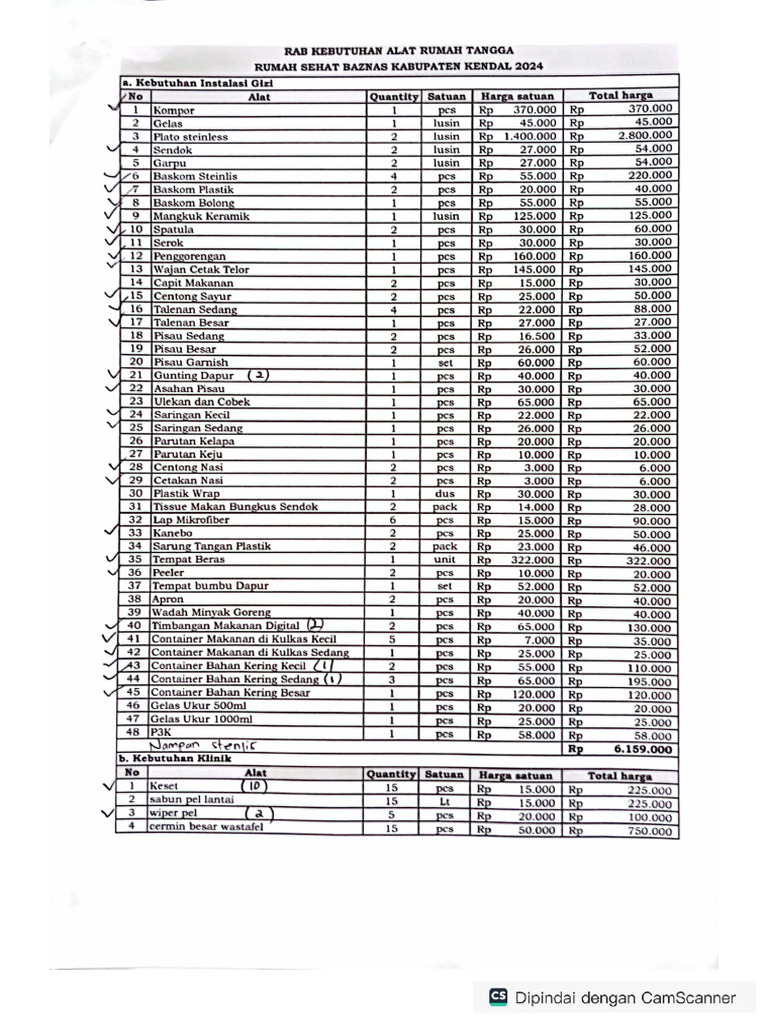 Cek List Barang Datang | PDF