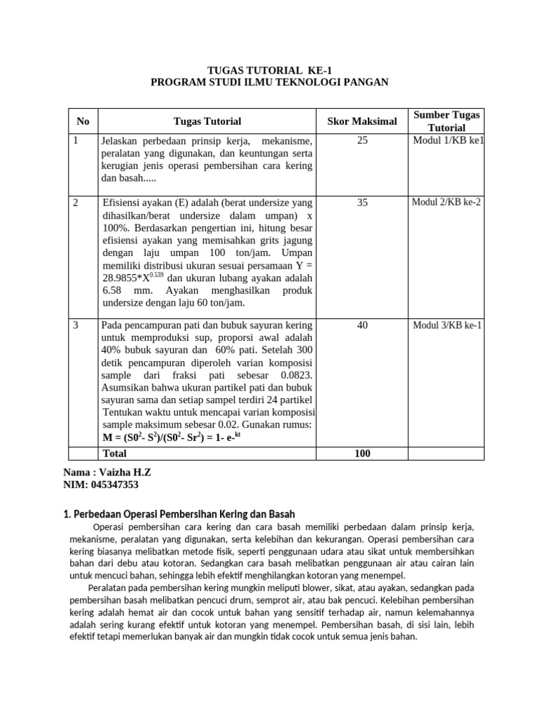 Soaltugas Tutorial Ke1 | PDF