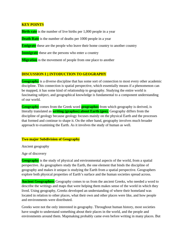 GEO 1 | PDF | Geography | Science