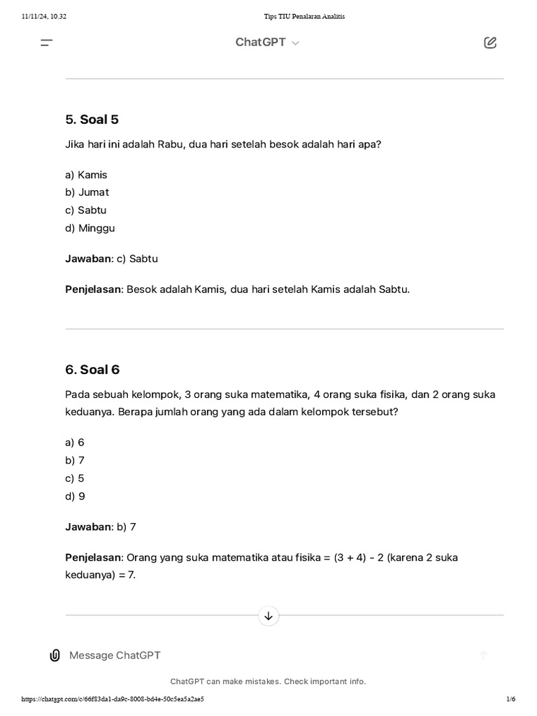 Tips TIU Penalaran Analitis PART 4 | PDF