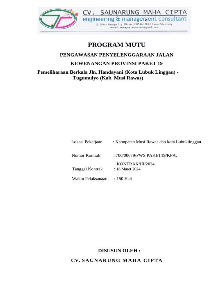Program Mutu | PDF