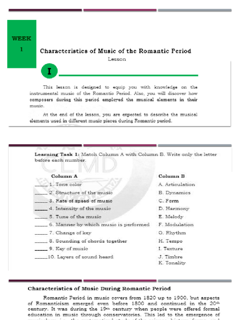 MUSIC-9 Week 1 | PDF