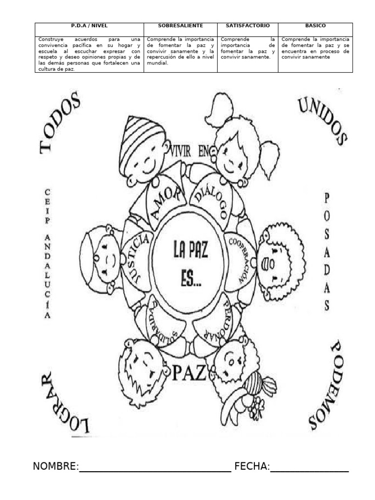 Actividad Dia de La Paz Onu | PDF