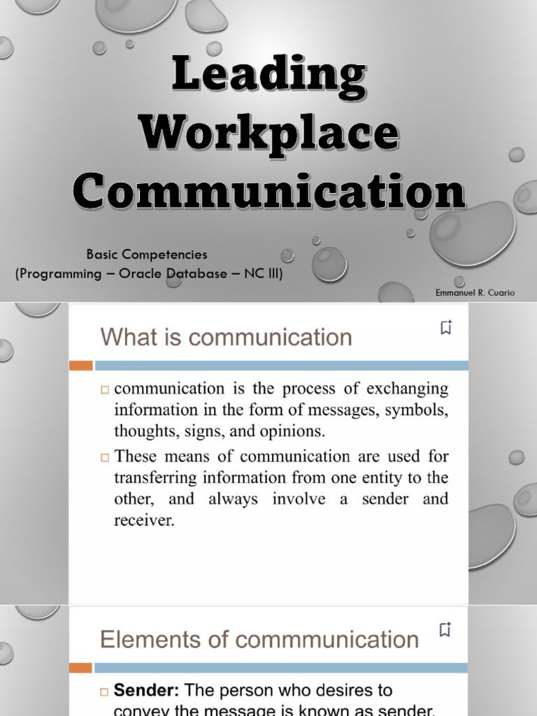 Workplace Communication | PDF | Art