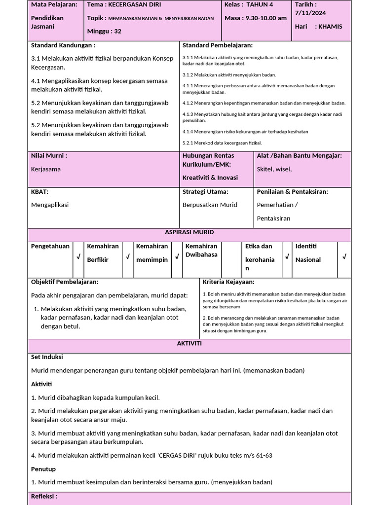 RPH PJ TAHUN 4 2023 M31 at ARAS | PDF