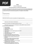 Form 28: No Objection Certificate Application | PDF | Vehicles | Lease