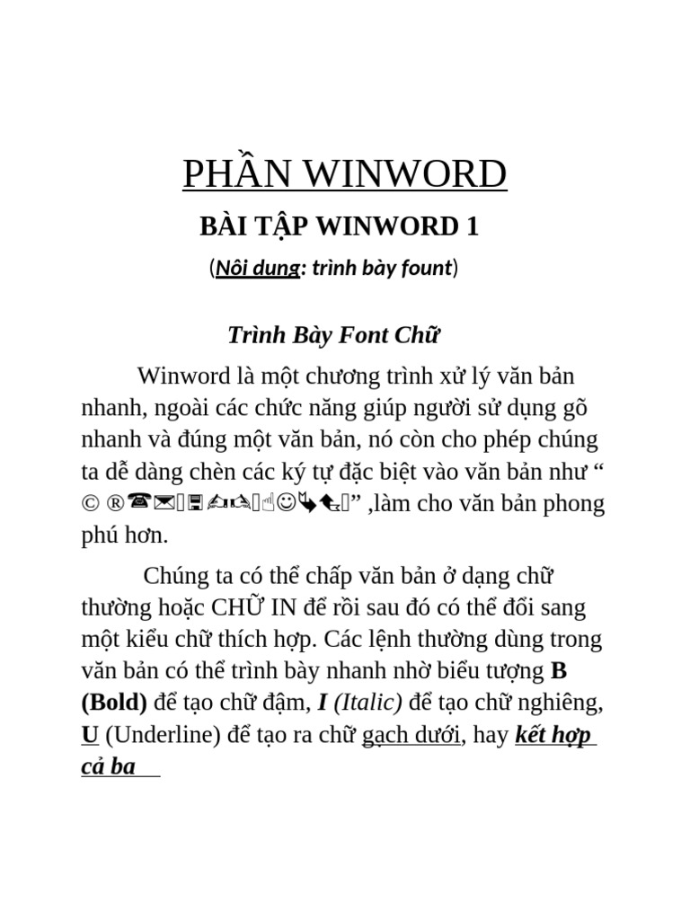 PHẦN WINWORD | PDF