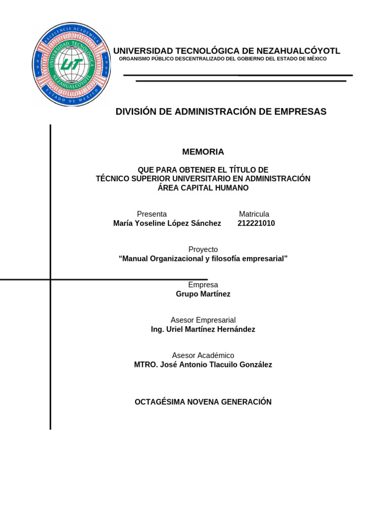 Manual Organizacional Grupo Martínez | PDF | Business | Planificación