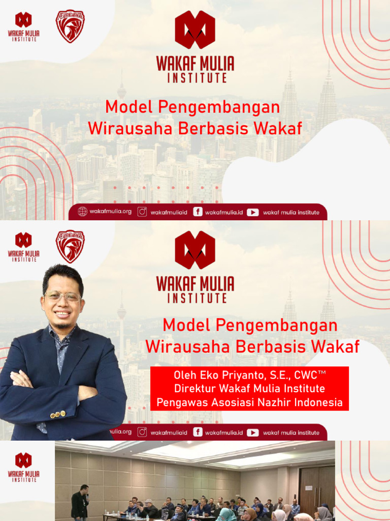 Presentasi Model Pengembangan Wirausaha Berbasis Wakaf | PDF
