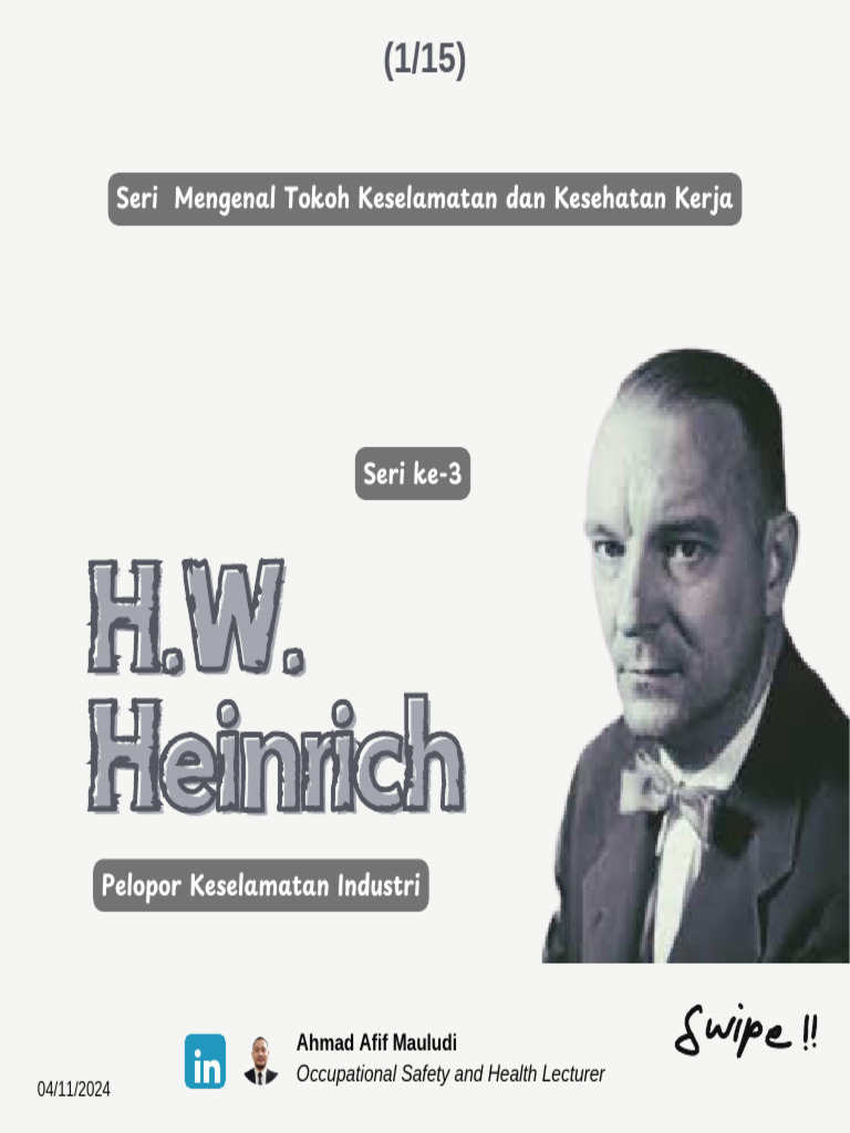 Kontribusi H.W. Heinrich dalam K3 | PDF | Pengelolaan Keuangan & Uang