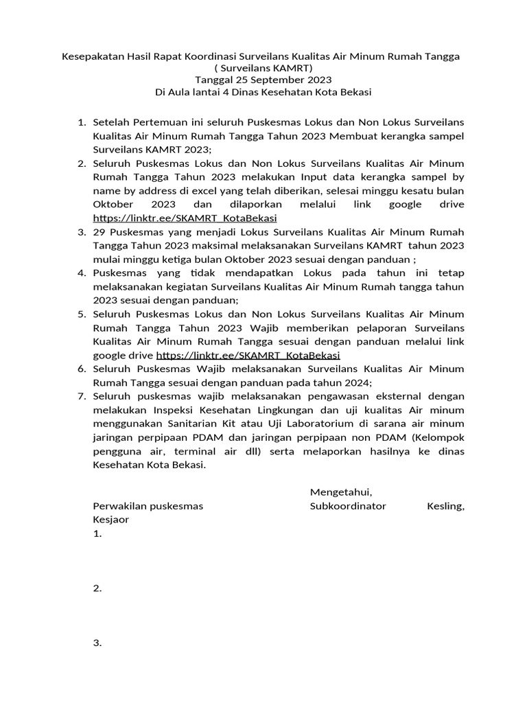 RTL Surveilans KAMRT 25 Sept 2023 | PDF | Griya & Taman | Teknologi & Rekayasa