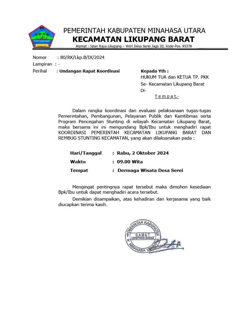 Contoh Surat Resmi | PDF