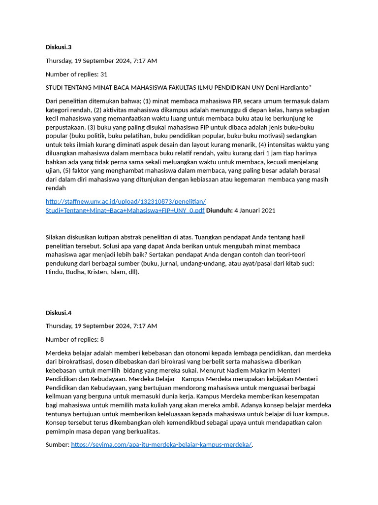 Diskusi Sesi 3 | PDF | Ilmu Sosial | Sains & Matematika