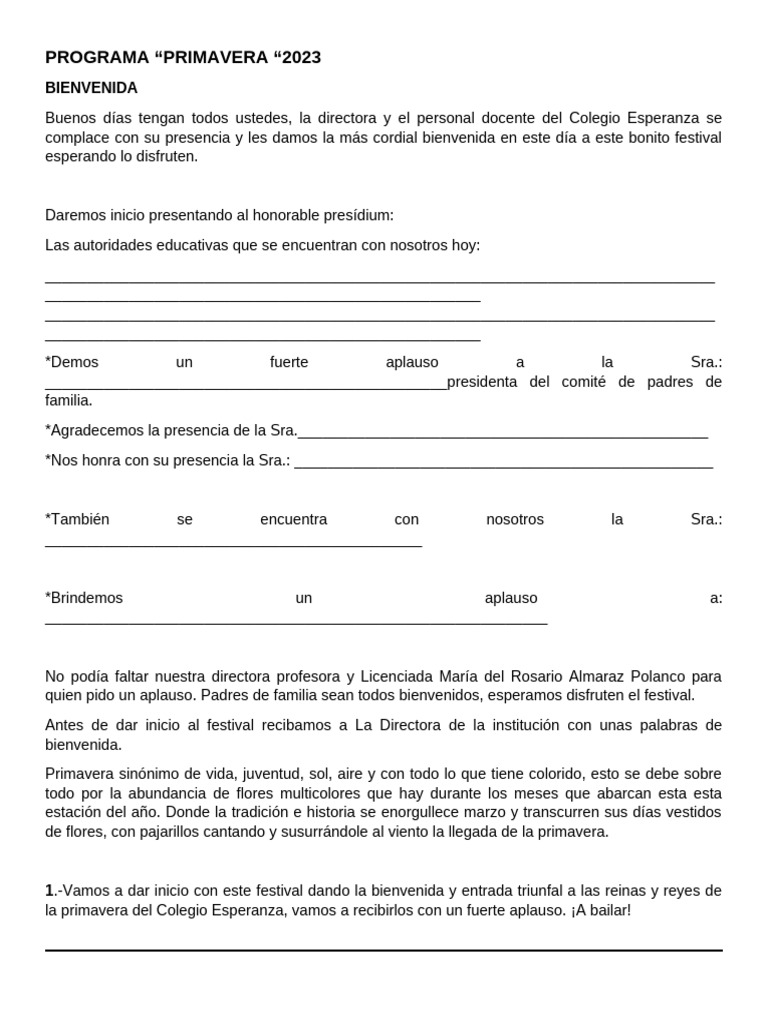 Programa de La Primavera 2023. | PDF