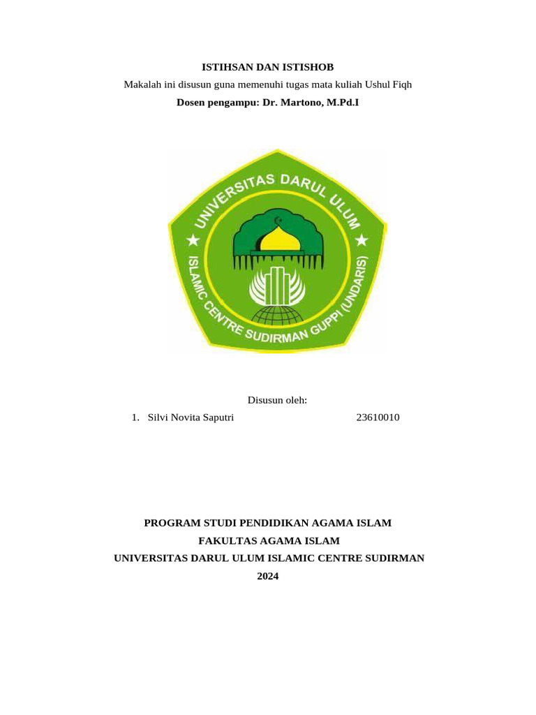 Istihsan Dan Istishob | PDF