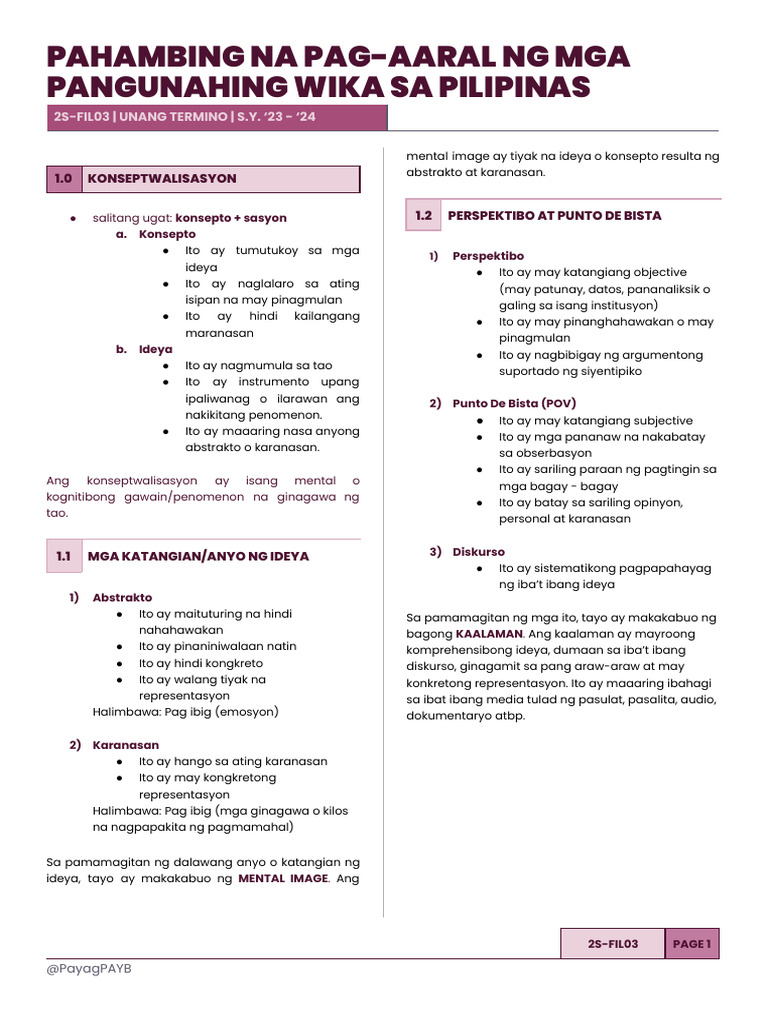 Payagpayb Pahambing | PDF