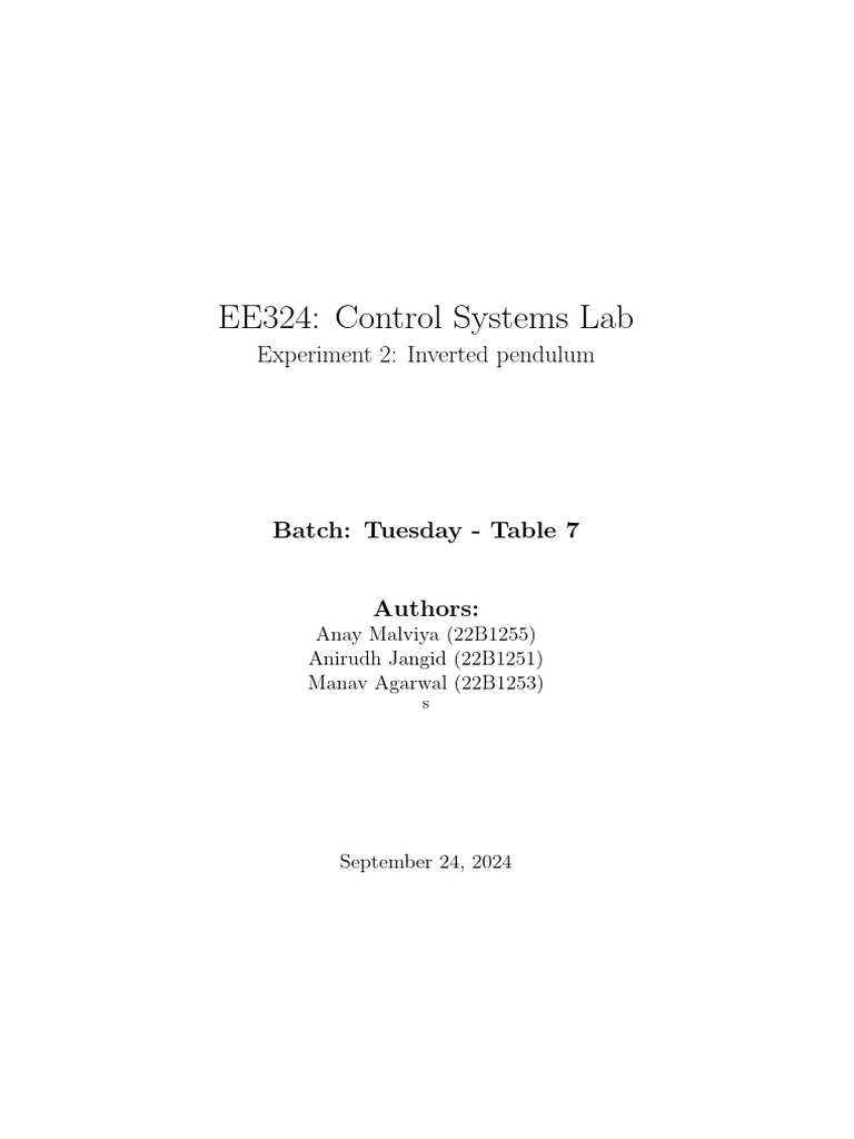 C2 | PDF | Matrix (Mathematics) | Pendulum