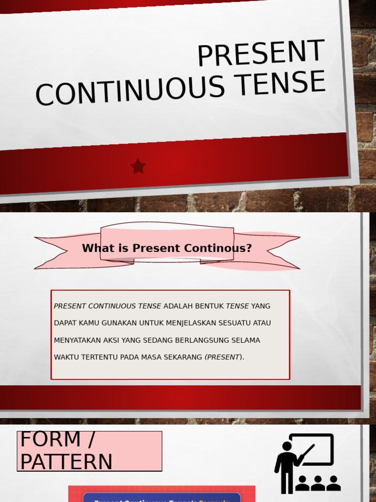 Present Continuous Tense | PDF