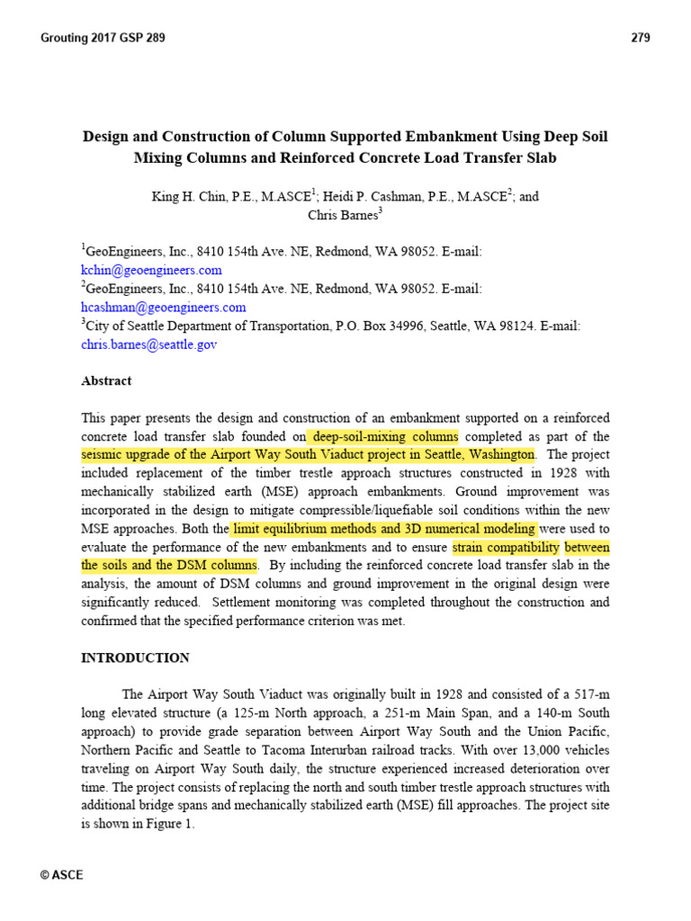 Design and Construction of Column Supported Embankment Using Deep Soil ...