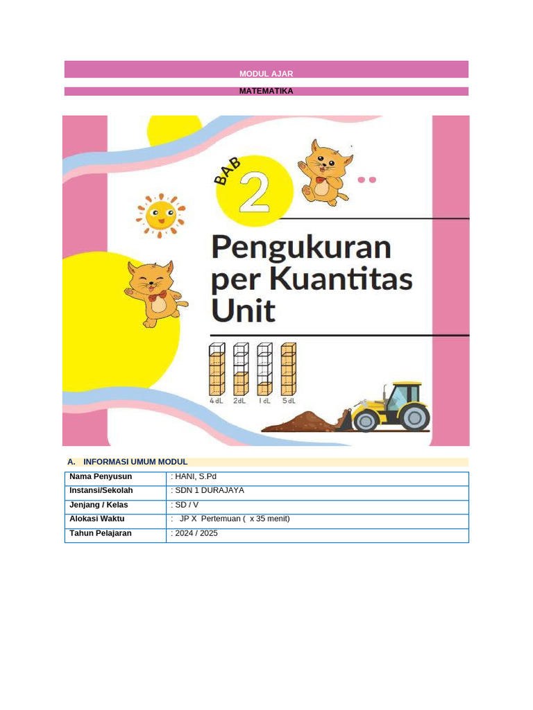 Modul Ajar MTK Kelas 5 - BAB 2 | PDF | Metode & Bahan Ajar