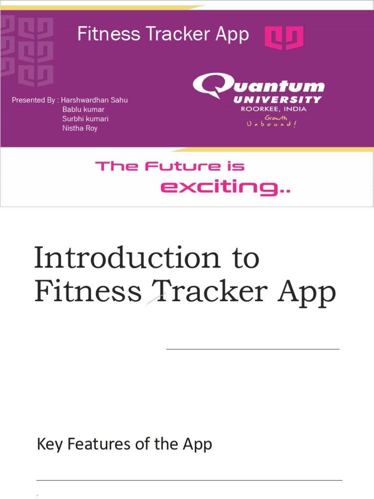 Comprehensive Fitness Tracker App Overview | PDF | Mobile Computers ...