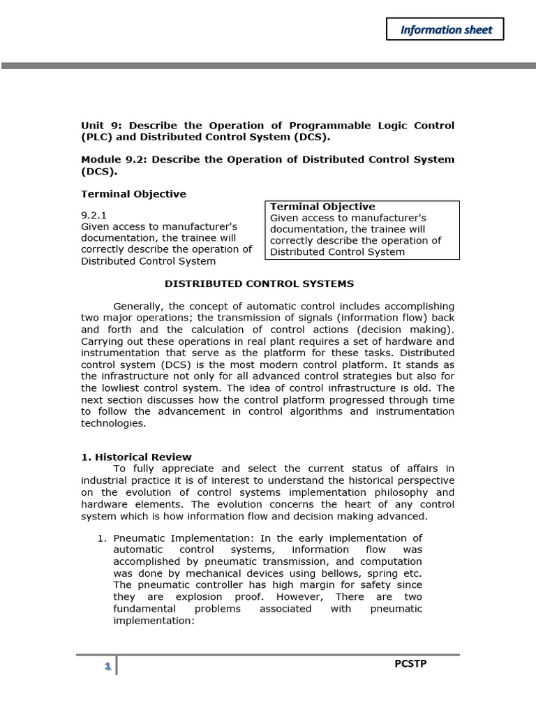 DCS Operation and Evolution Overview | PDF | Programmable Logic ...