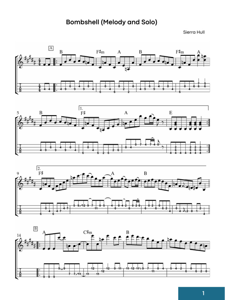 Transcription Tuesday #5 Bombshell (Sierra Hull) | PDF