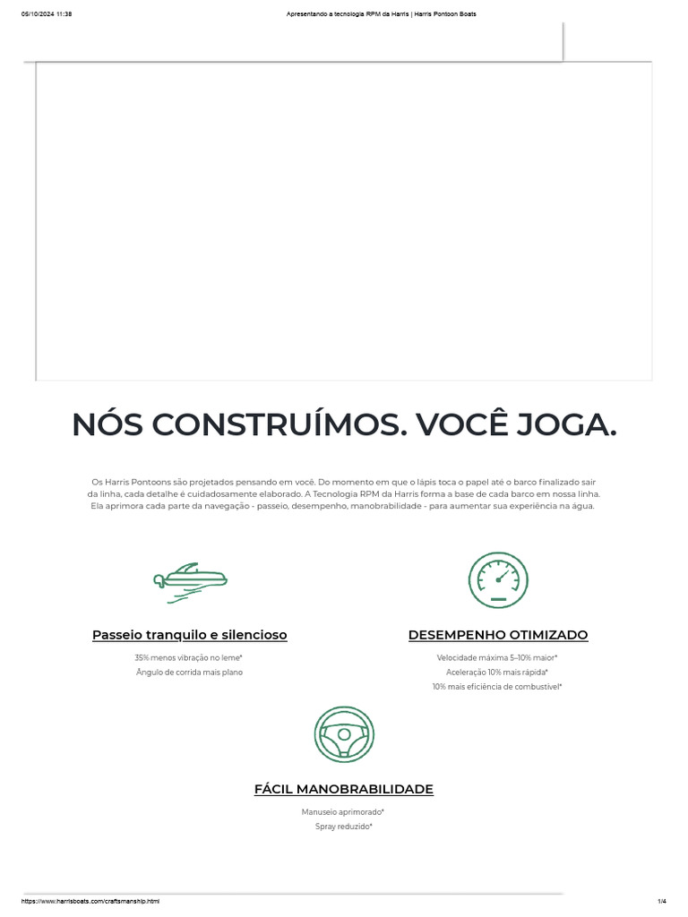 Apresentando A Tecnologia RPM Da Harris - Harris Pontoon Boats | PDF
