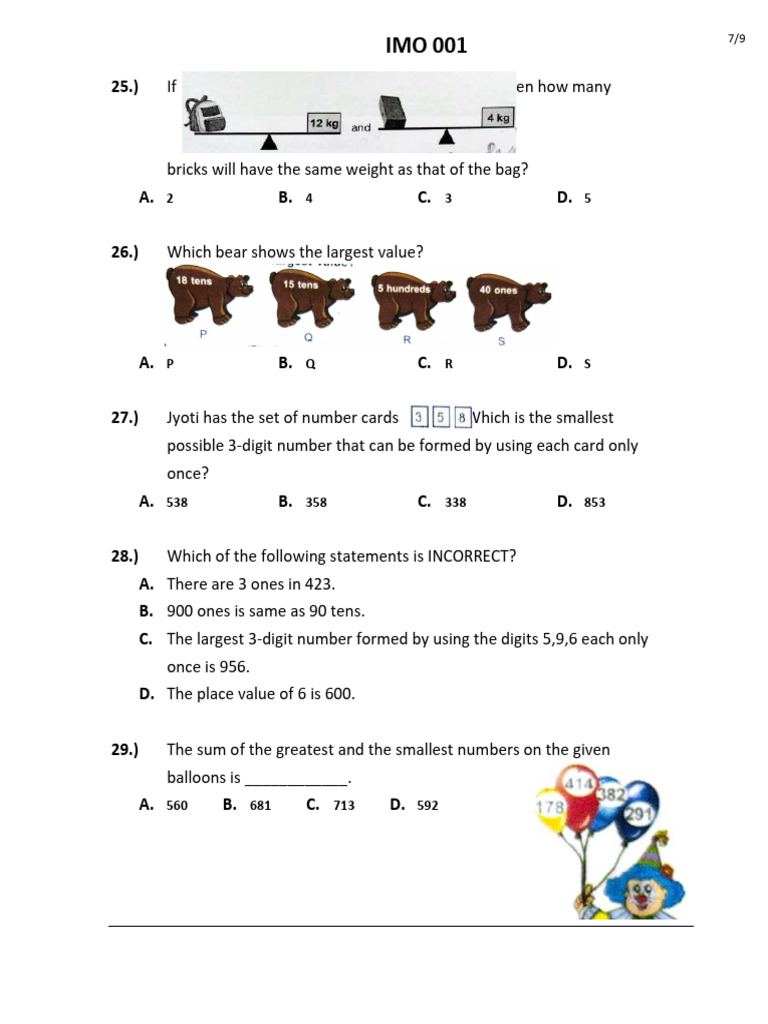 IMO 7 Practice Questions | PDF
