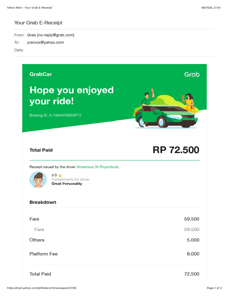Yahoo Mail - Your Grab E-Receipt02 | PDF
