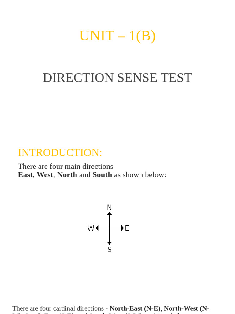 Direction Sense Test Guide | PDF | Shadow | Sunset
