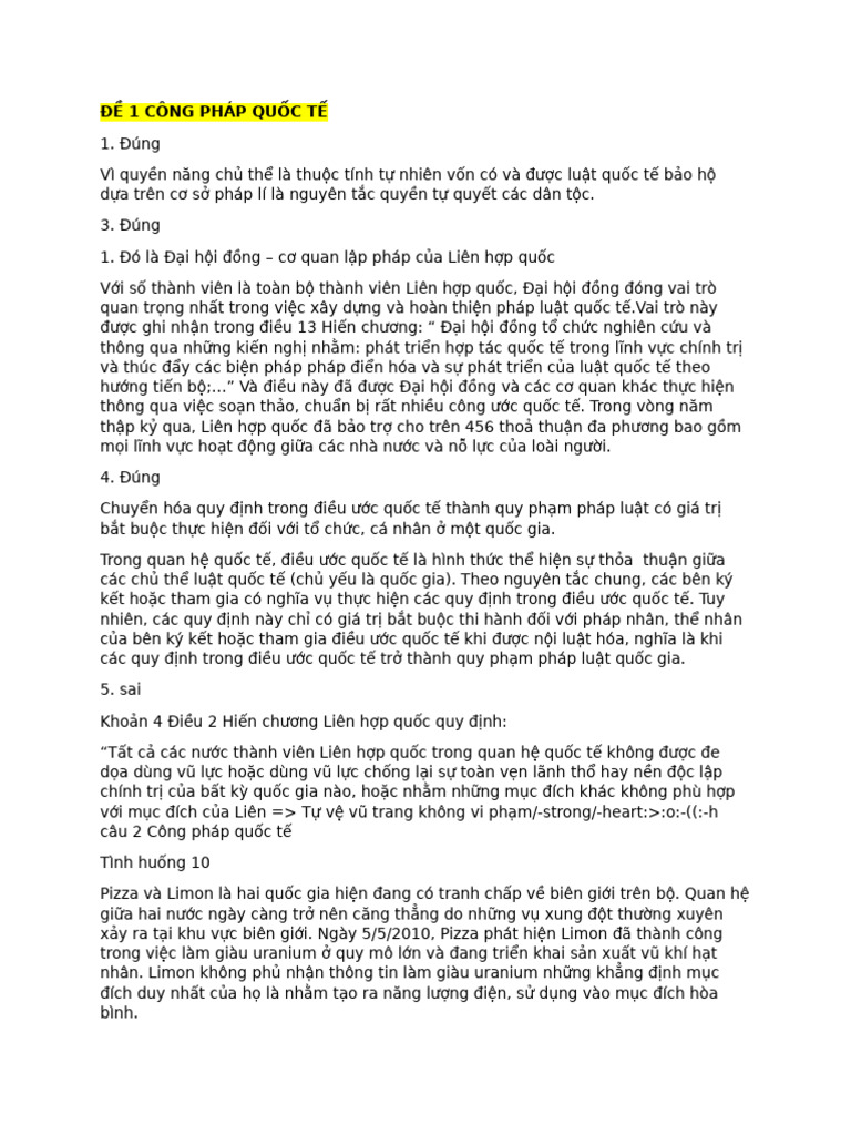 Tong Hop Dap An de Thi hk4 | PDF