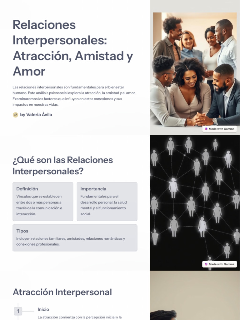 Relaciones Interpersonales Atraccion Amistad y Amor | PDF | Amistad | Amor