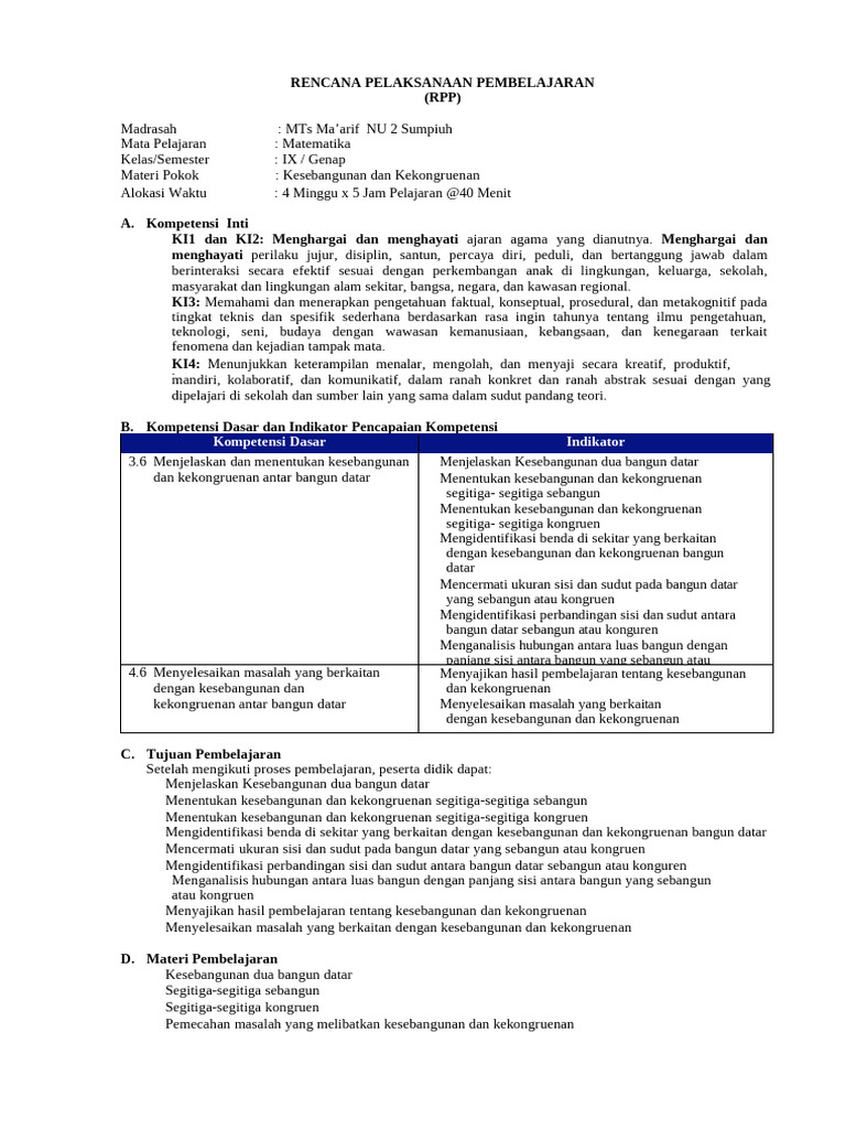 Kesebangunan Dan Kekongruenan | PDF