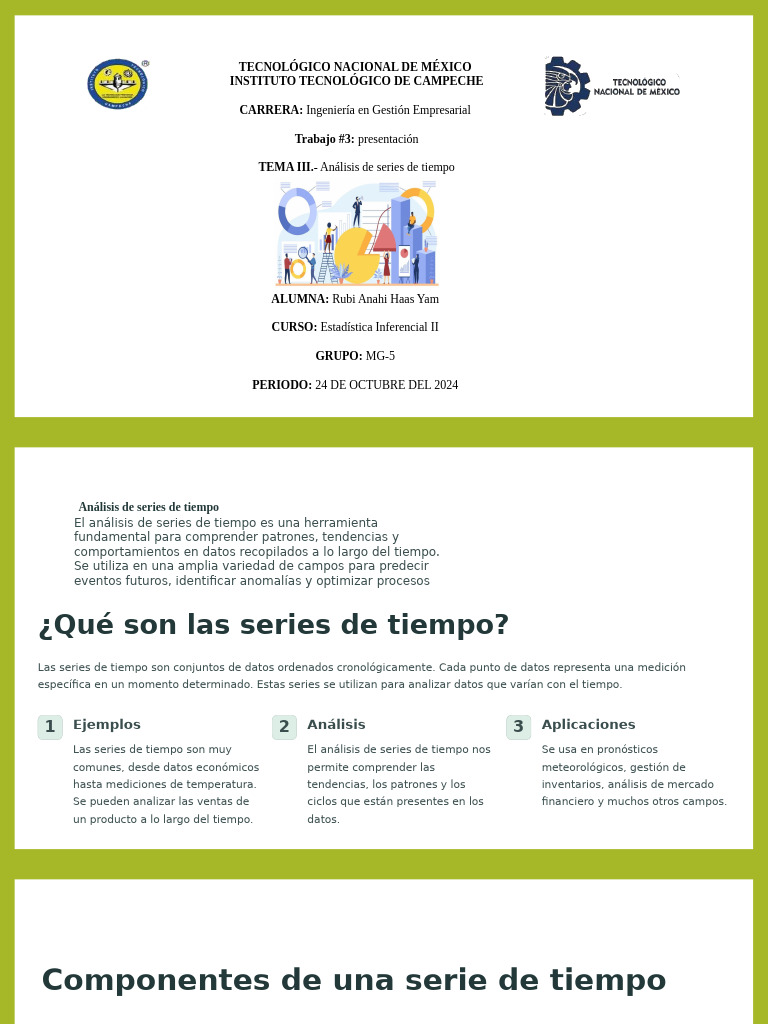 MG-5 Haas Yam Rubí Anahi - PPT - Tema3 | PDF | Series de tiempo | Hora