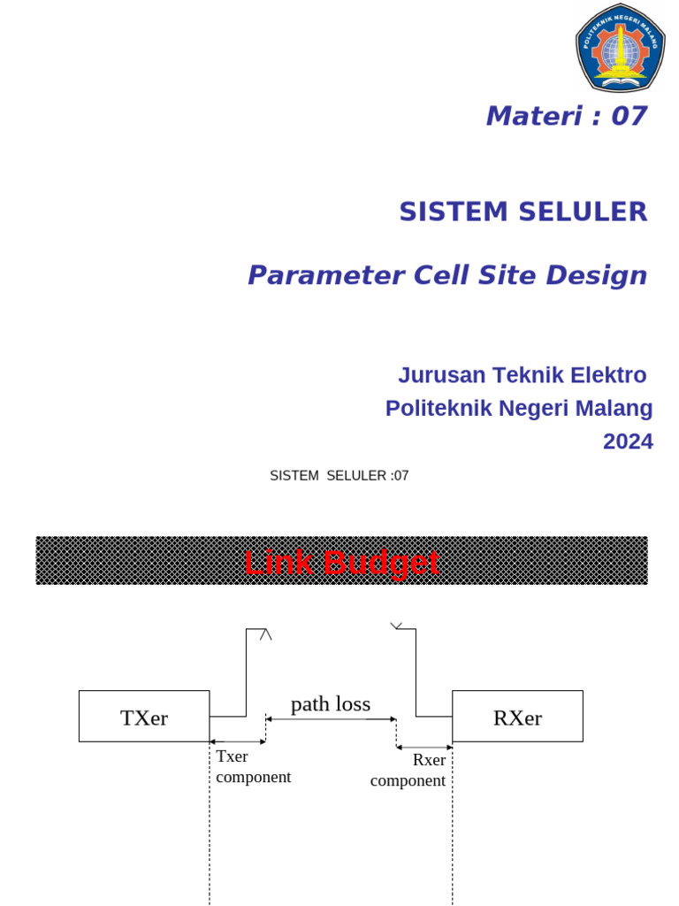 Materi 7 - Parameter Cell Site Design 2024 | PDF | Decibel ...