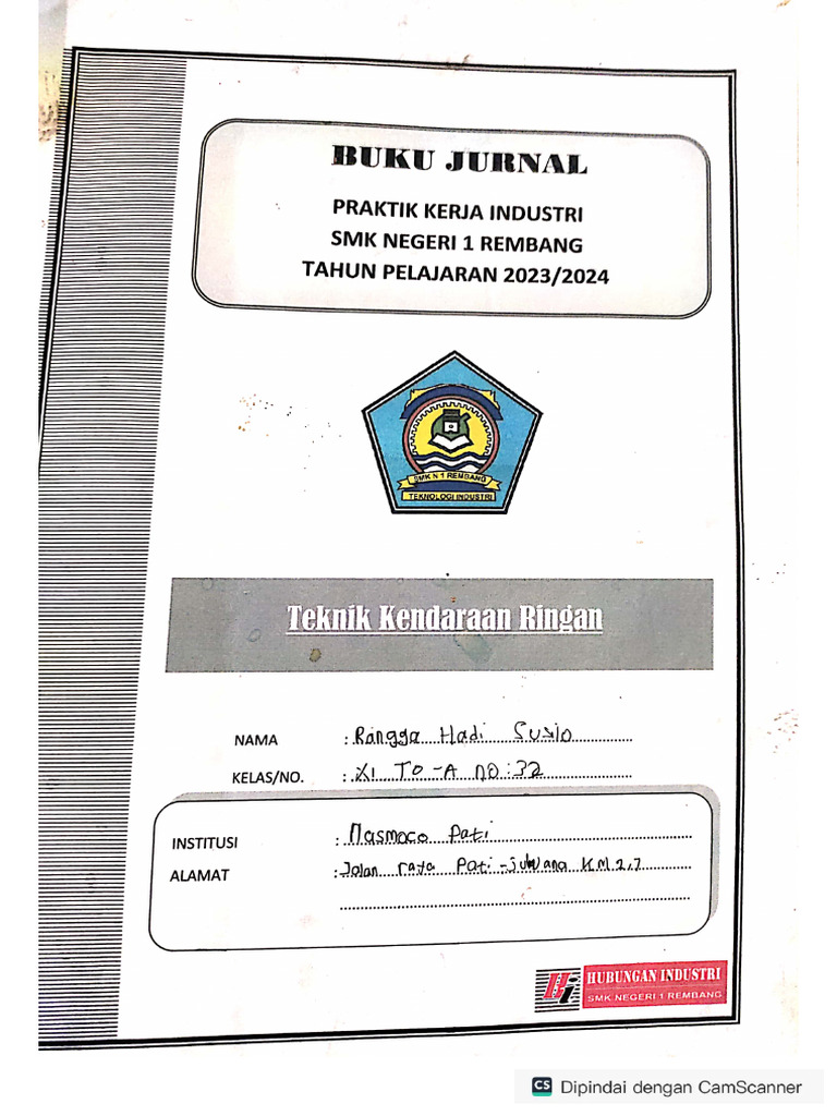 Contoh Pengisian Buku Jurnal PKL | PDF