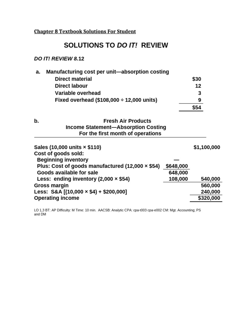 Chapter 8 Textbook | PDF | Cost Of Goods Sold | Income Statement