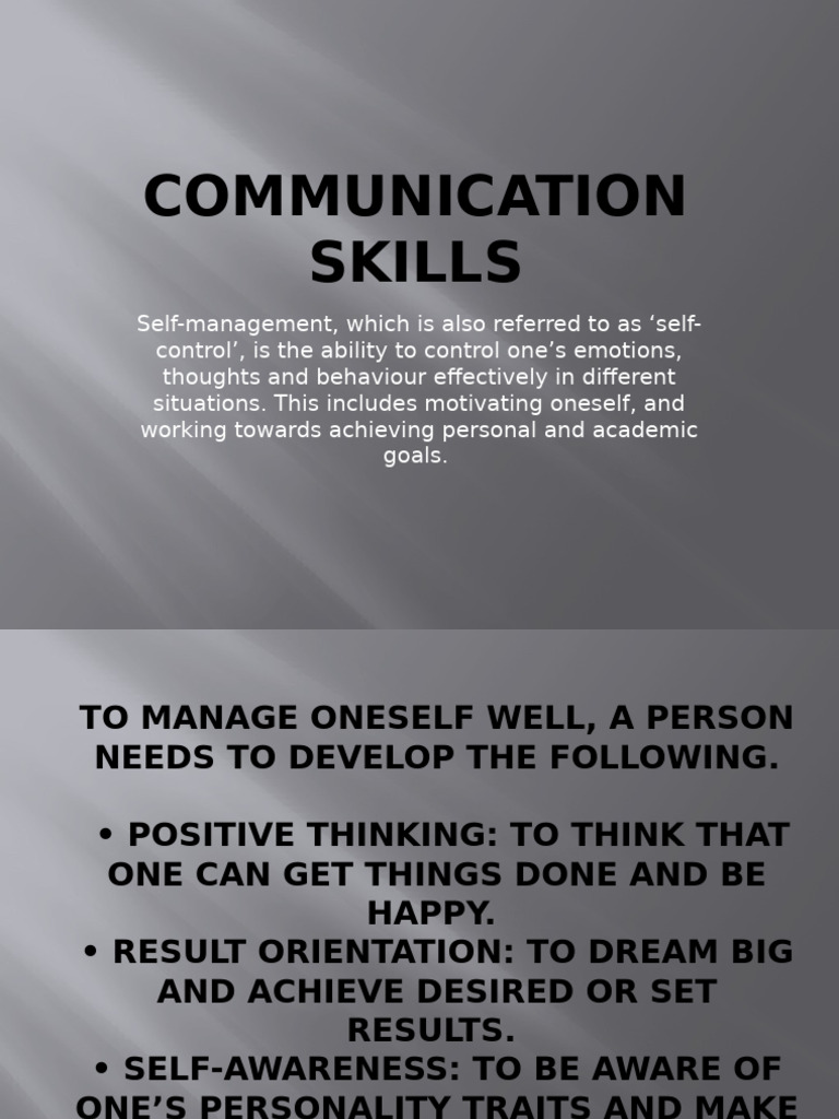 Communication Skills | PDF | Career & Growth | Science & Mathematics