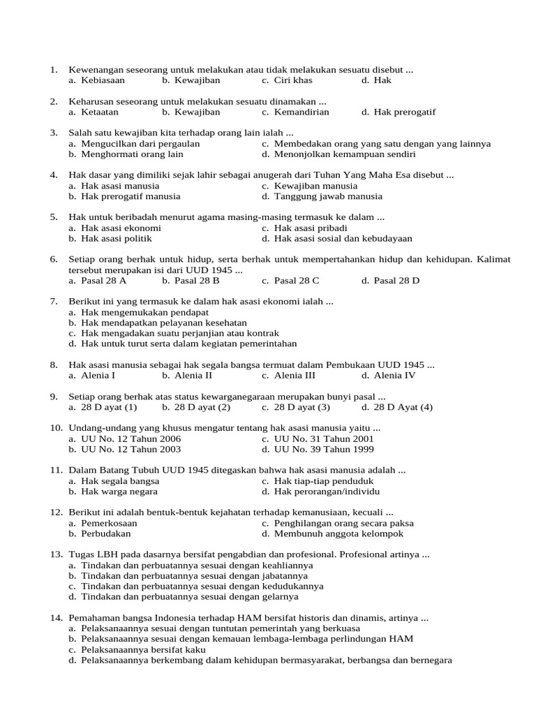 Soal Pak Badrul | PDF | Politik
