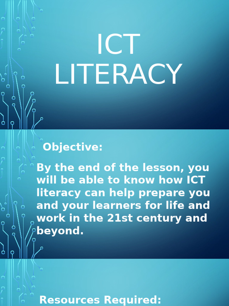 Ict Literacy | PDF | Educational Technology | Information And Communications Technology