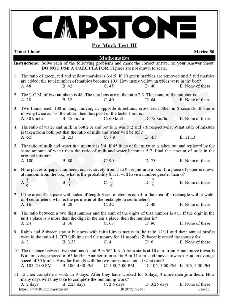 Pre-Mock-3 IBA | PDF