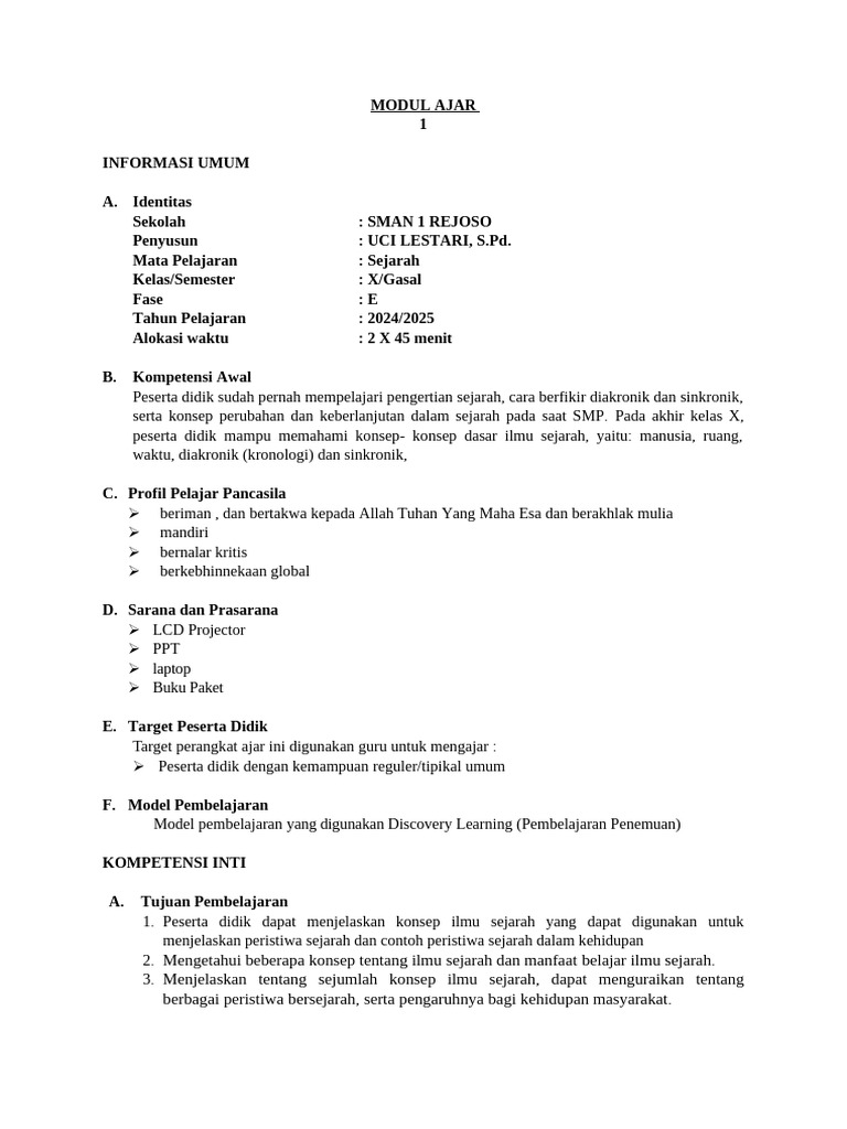 Modul Ajar PMM | PDF
