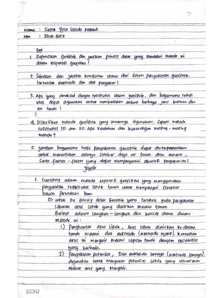 Tugas Geofisika Sasa | PDF