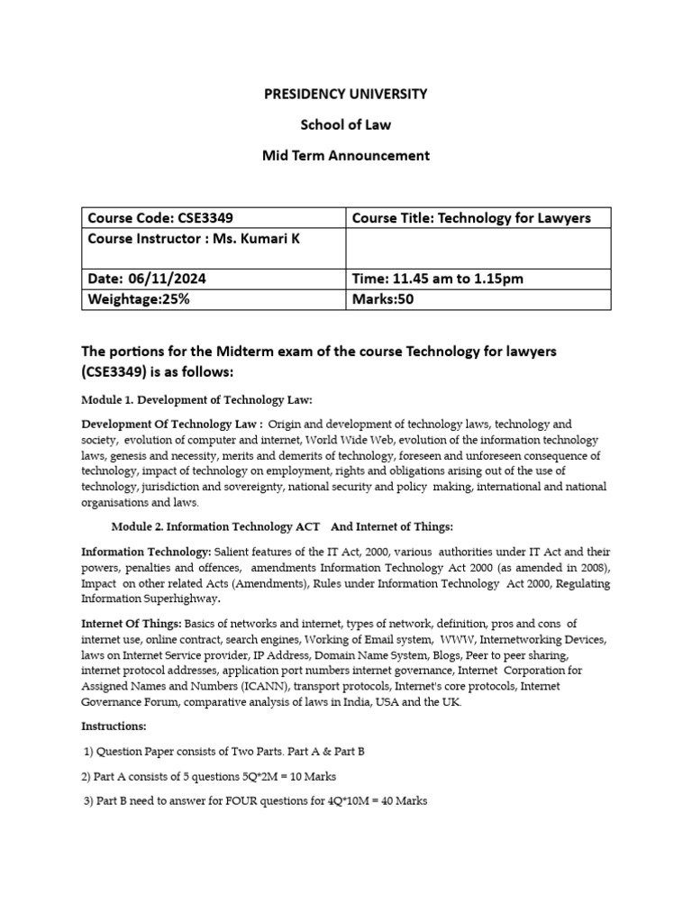 TFL Midterm Announcements | PDF | Computers