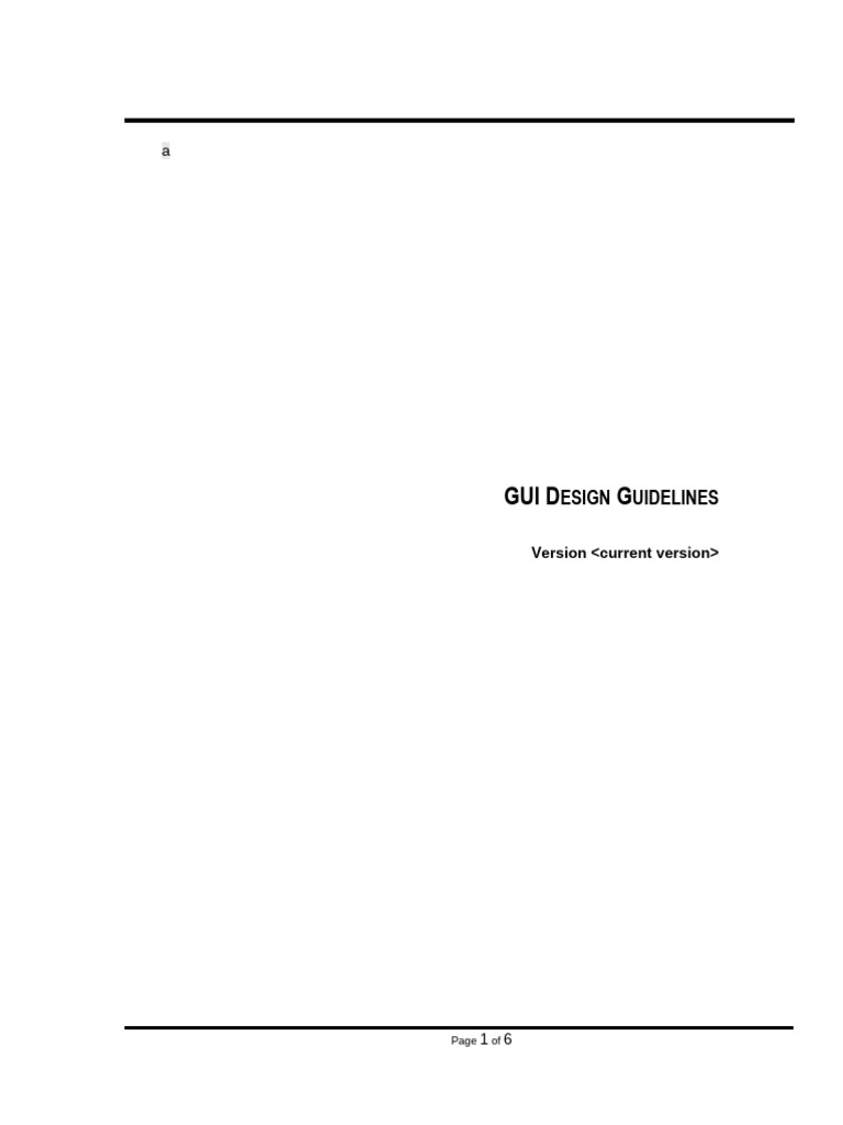 GUI Design Guidelines | PDF | Graphical User Interfaces | Menu (Computing)