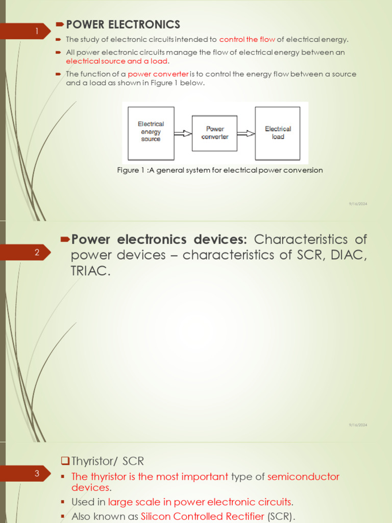Lecture 1 Eee 2405 | PDF | Manufactured Goods | Electrical Resistance And Conductance