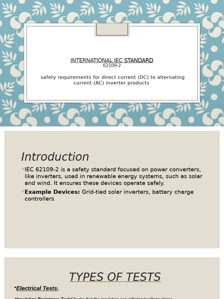 International Iec Standard - PPTX 2 | PDF